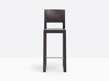 Brera 382 - Oak Stool With Footrest by Pedrali – TRDST