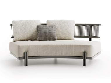 Loto Central Module - 2 Seater Curved Fabric Garden Sofa by Atmosphera – TRDST