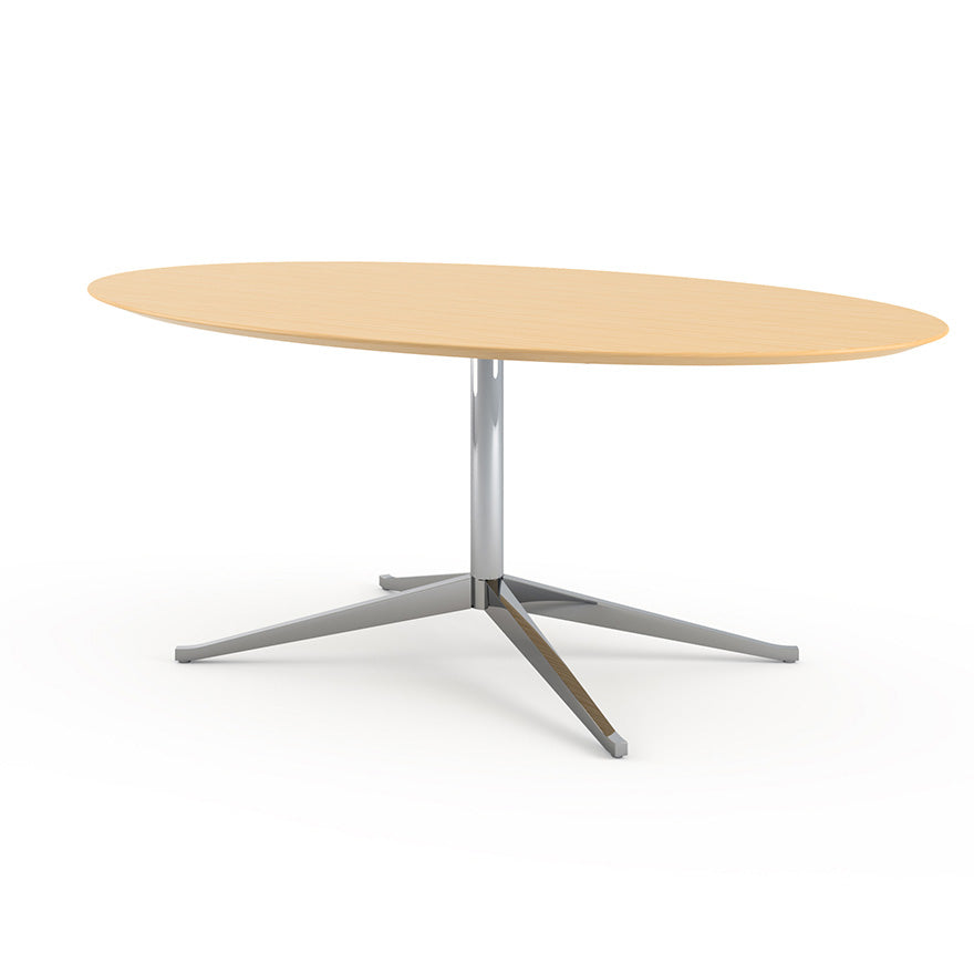 Florence Knoll Table Desk - Oval Wood veneer writing desk 198x121 by ...