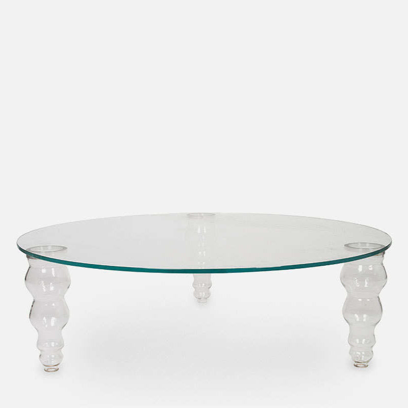 Post Modern - Round Crystal coffee table by Glas Italia – TRDST