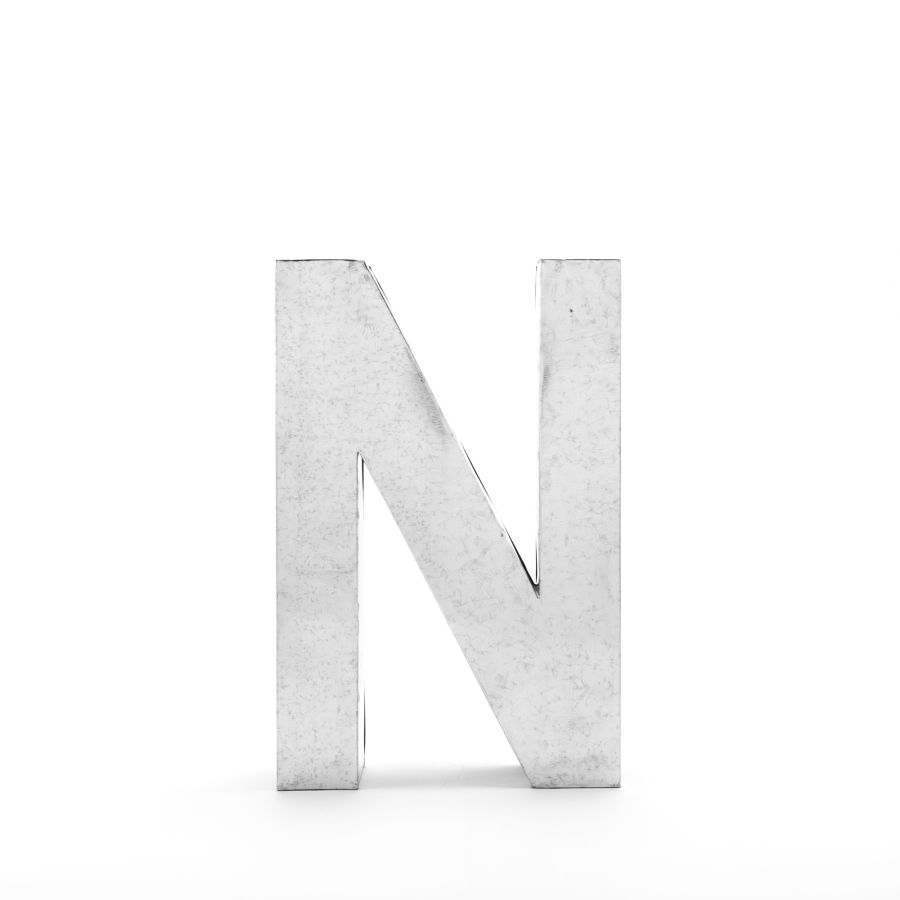 Aluminum Decorative Object Metalvetica Letter "N" by Seletti – TRDST