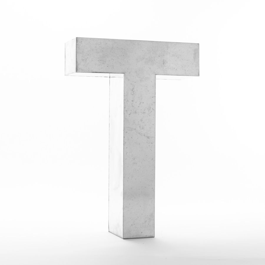 Iron Decorative Object Metalvetica 100 Typeface "T" by Seletti – TRDST