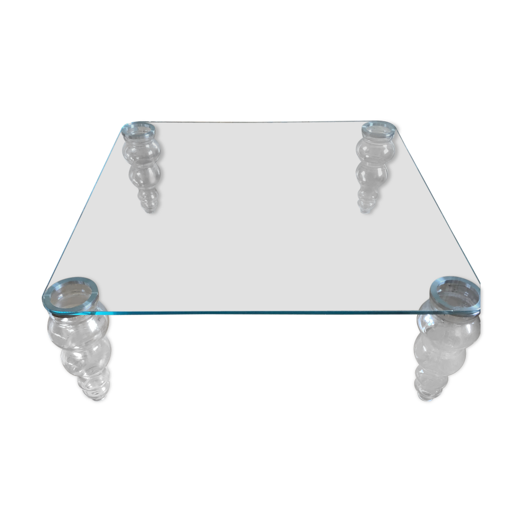 Post Modern - Square Crystal coffee table by Glas Italia – TRDST