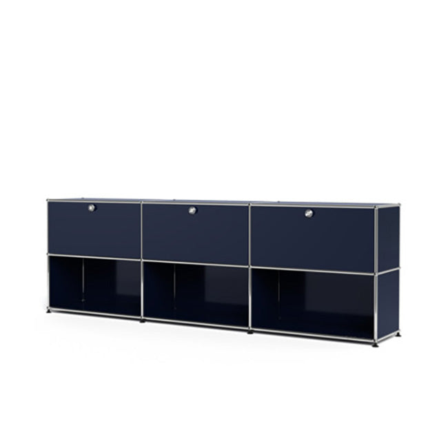 3x2 Modular Metal Sideboard with 3 top doors & 4-3-3 pannels [W(750+750 ...