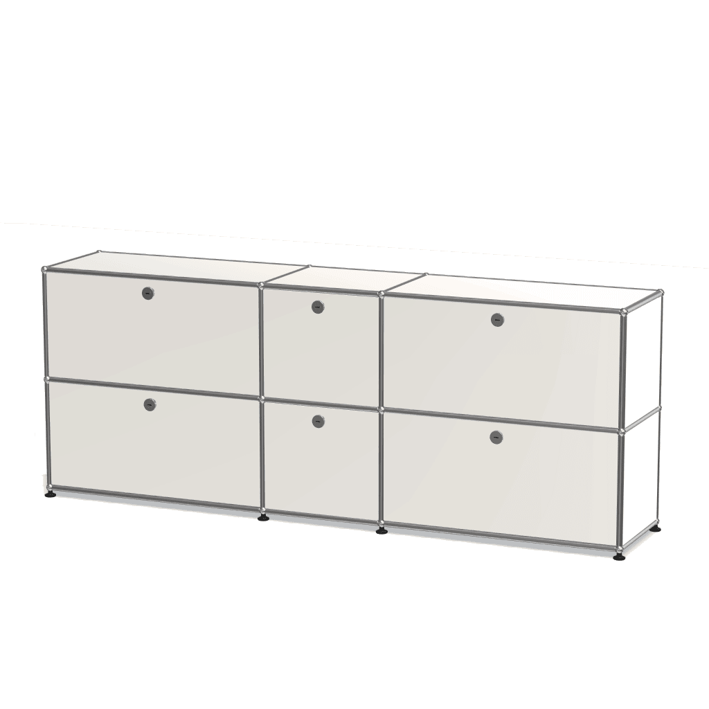 3x2 Modular Metal Sideboard with 3 top doors [W(750+395+750)XD350XH(350 ...