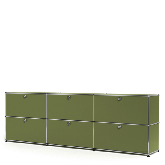 3x2 Modular Metal Sideboard with 6 doors [W(750+750+750)XD350XH(350+350 ...