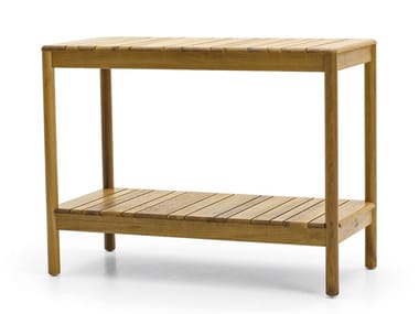 Barcode - Rectangular Teak Garden Console by Varaschin – TRDST