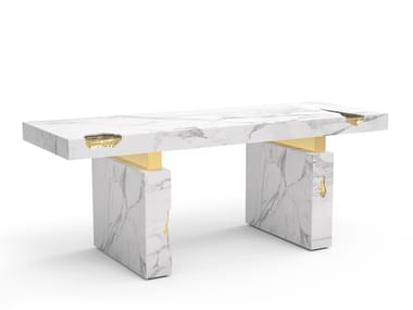 Empire Estremoz - Rectangular Marble Writing Desk by Boca Do Lobo – TRDST