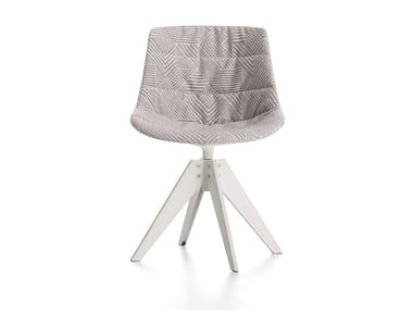 Flow Textile - Swivel Upholstered Trestle-Based Fabric Chair by Mdf ...