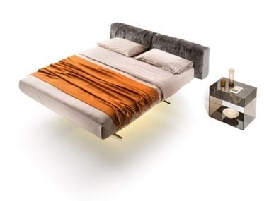 Steel Soft - Axum - Fabric Double Bed With Upholstered Headboard by ...