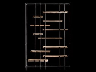 Cage-B - Steel Bookcase With Solidwood Shelves by Henge – TRDST