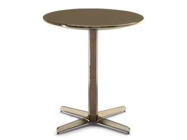 Campus - Round Wood Veneer High Side Table by Natuzzi Italia – TRDST
