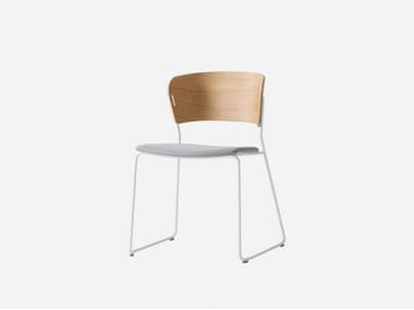 Arc - Stackable Sled Base Wooden And Fabric Chair by Inclass – TRDST