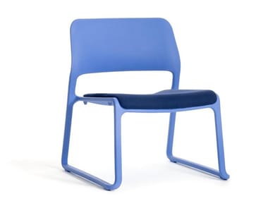 Spark¢Â - Sled Base Garden Stackable Polypropylene Easy Chair by Knoll ...