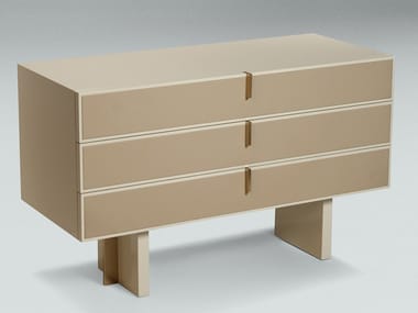 Fine - Lacquered Chest Of Drawers In Mdf And Cowhide by Paolo Castelli ...