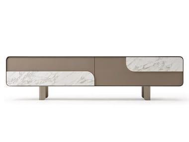 Soul - Low Wooden Tv Cabinet With Doors by Turri – TRDST