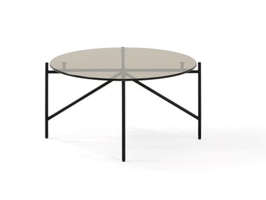 Tinker - Round Glass Coffee Table For Living Room by Prostoria – TRDST