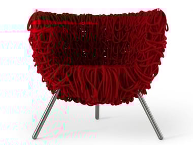 Vermelha - Fabric Easy Chair With Armrests by Edra – TRDST