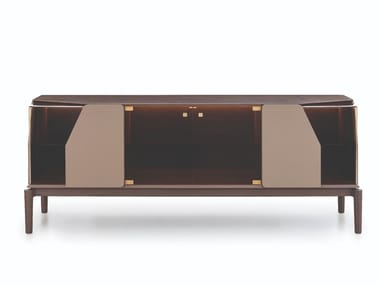 Vine - Wood And Glass Sideboard With Doors With Integrated Lighting by ...